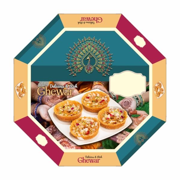Download New Ghewar Sweets Box Design CDR Design Template - Corel Bazaar