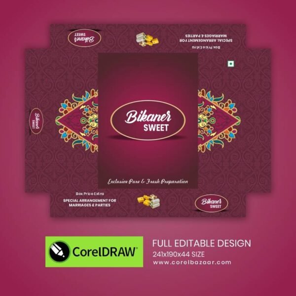 Fresh Sweet Box Packaging CorelDraw Design (CDR File)